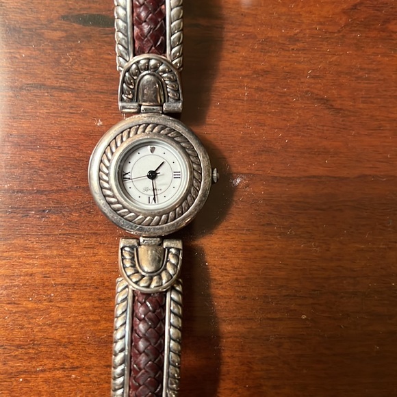 Brighton | Accessories | Brighton Watch Braided Leather And Silver ...